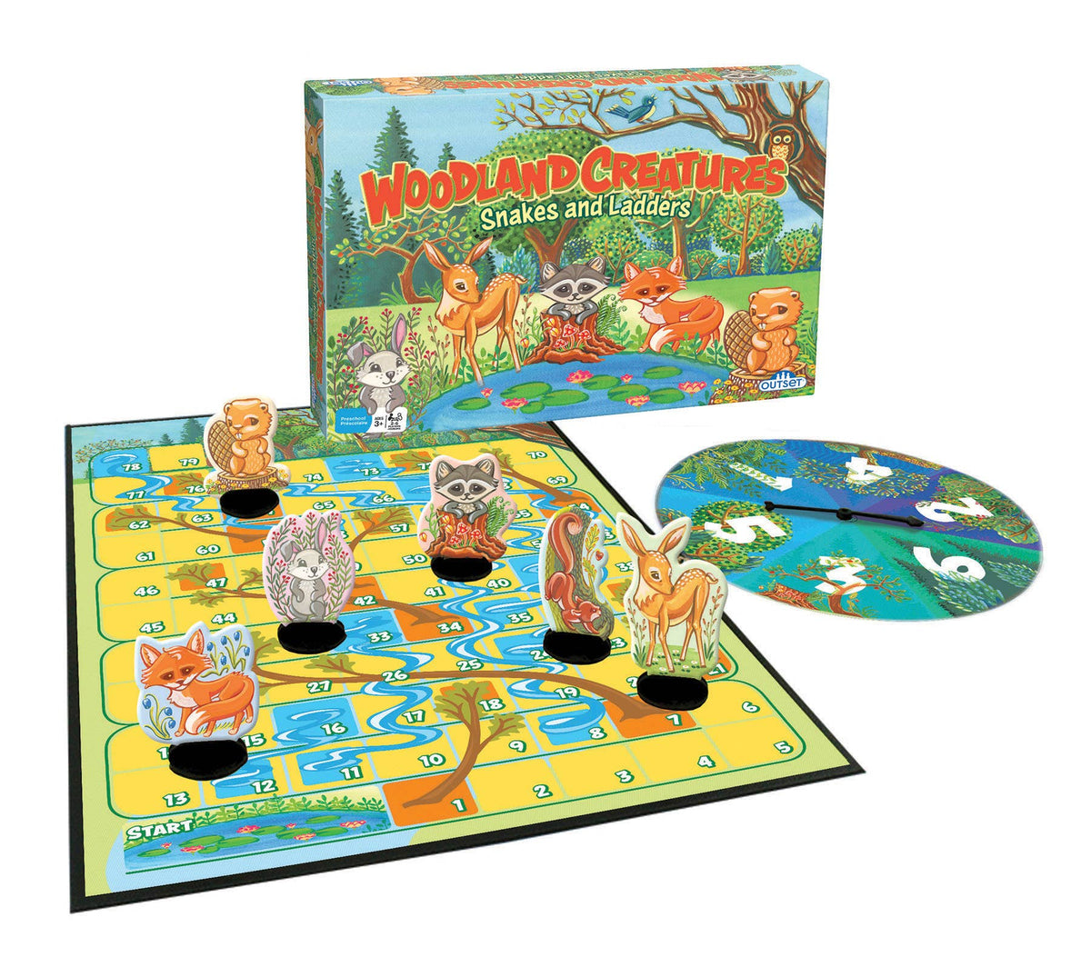 Woodland Creatures Snakes and Ladders Board Game – Woodford Cedar Run ...